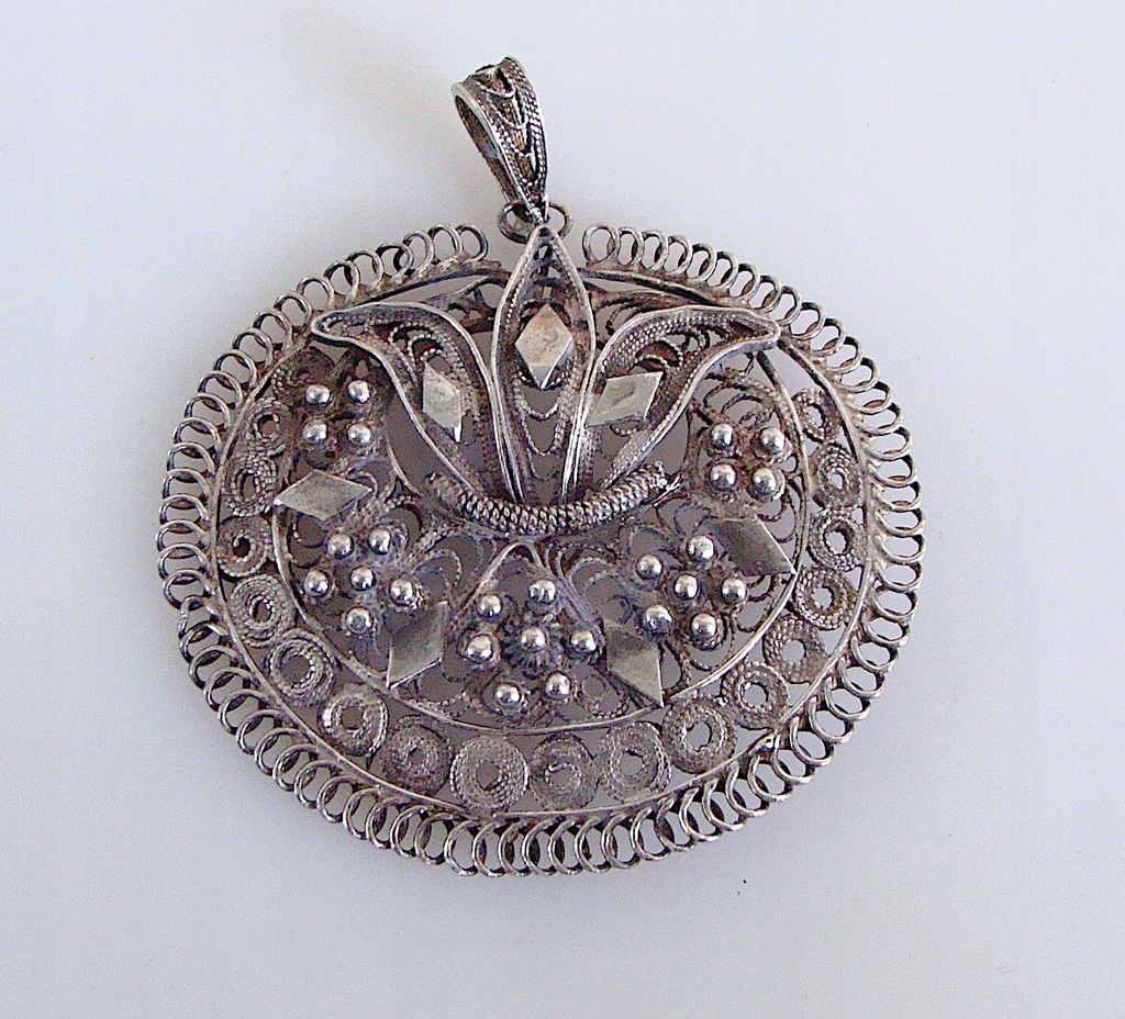 UNIKATOWA ZAWIESZKA FILIGRAN srebro 925 - 11735450823 - oficjalne ...