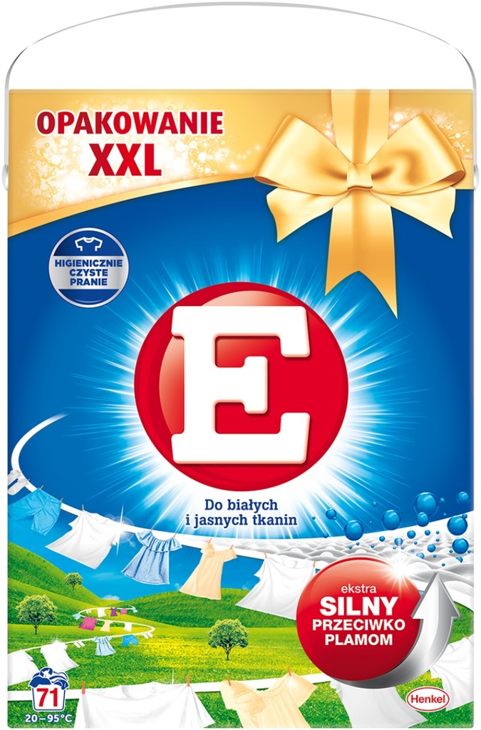HENKEL Proszek E do prania białego 4,615kg 71 prań - 13280687517 ...