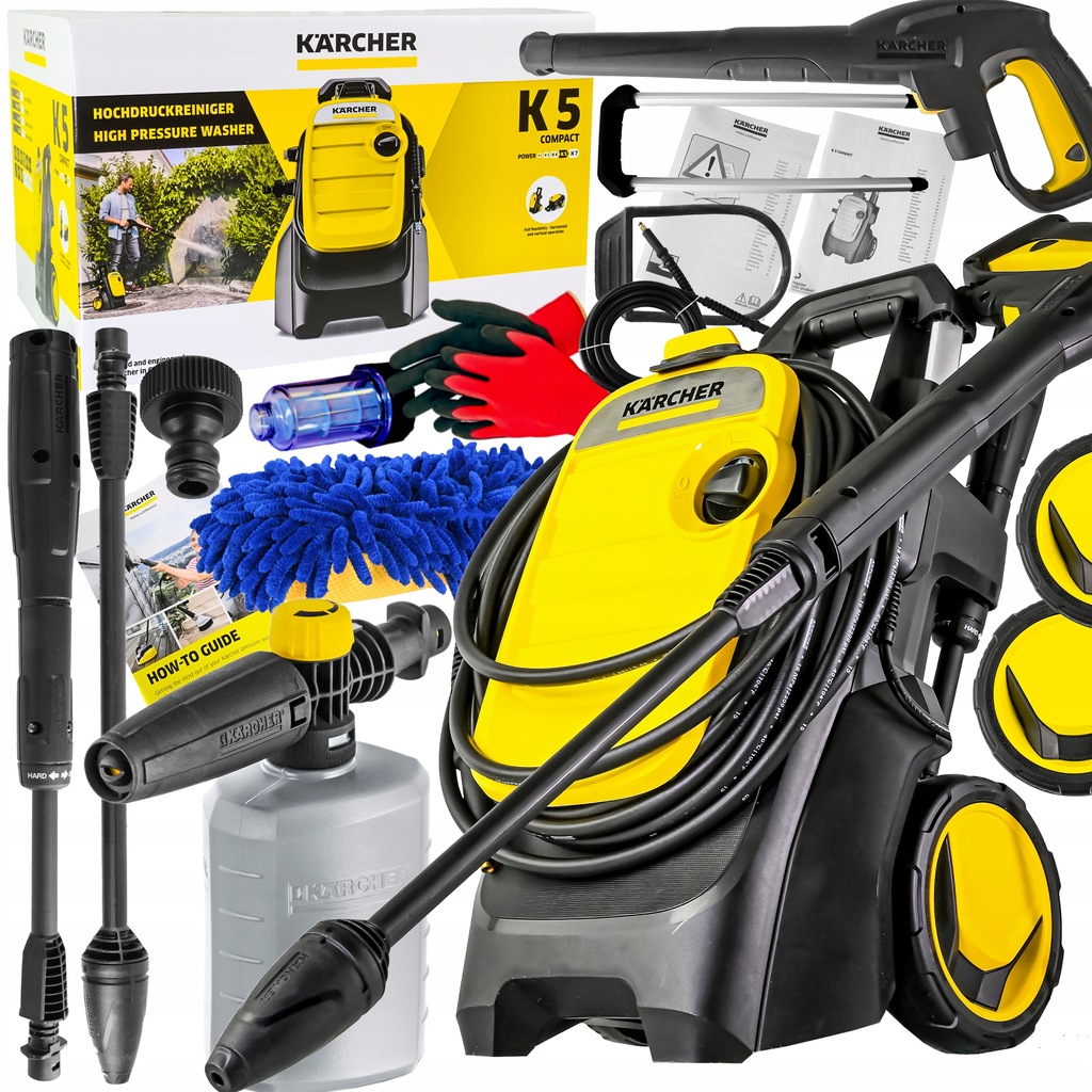 KARCHER K5 COMPACT MYJKA CIŚNIENIOWA + PIANOWNICA - 10514362815 - oficjalne archiwum Allegro