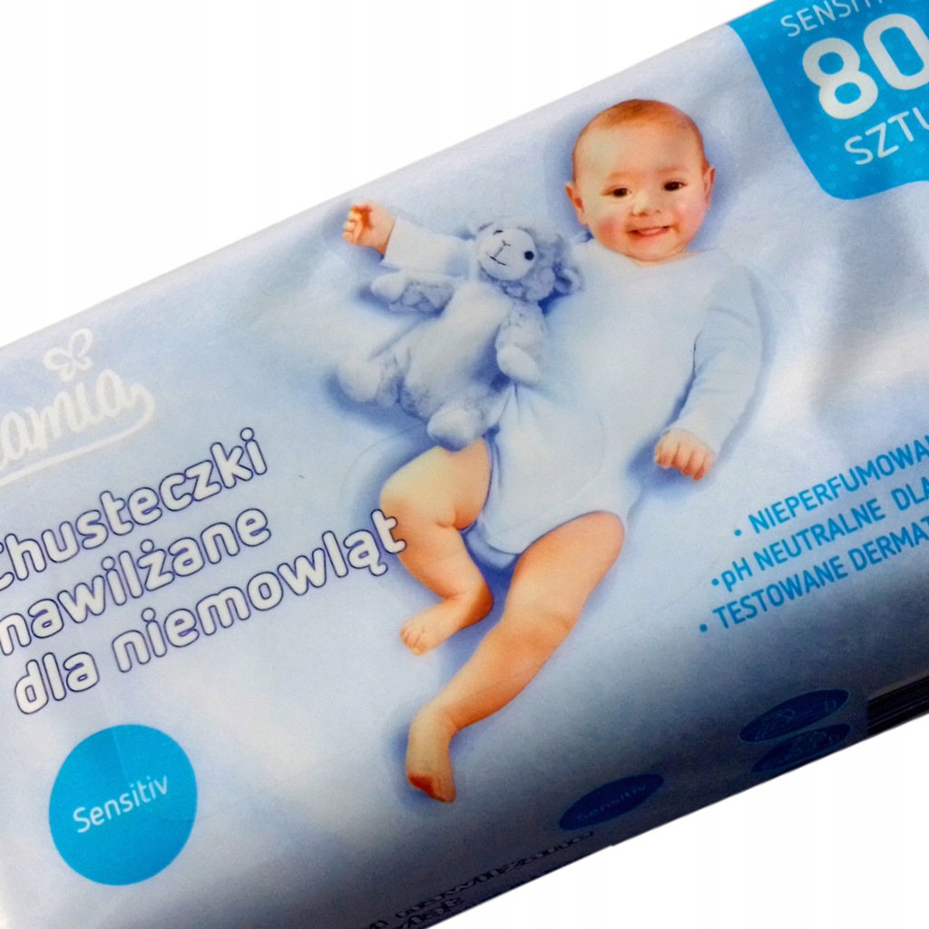 MAMIA SENSITIVE chusteczki nawilżane 1x80szt good - 10820836564 ...