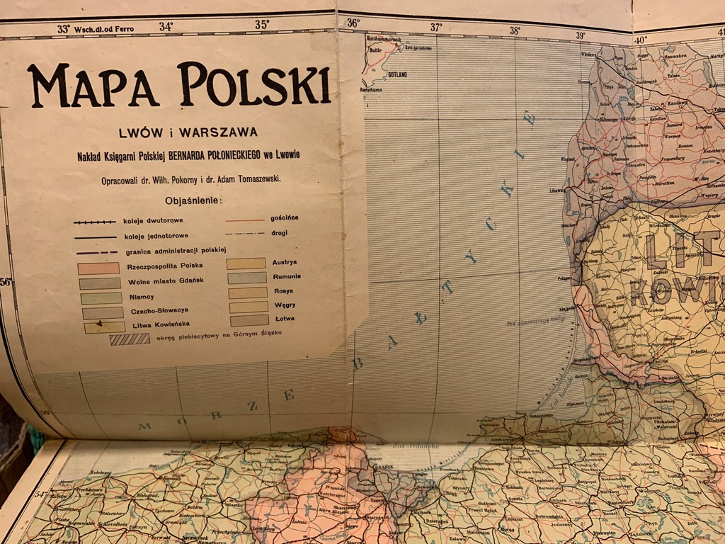 MAPA POLSKI II RP NAKŁADEM B.PŁONIECKIEGO LWÓW - 13152083001 ...
