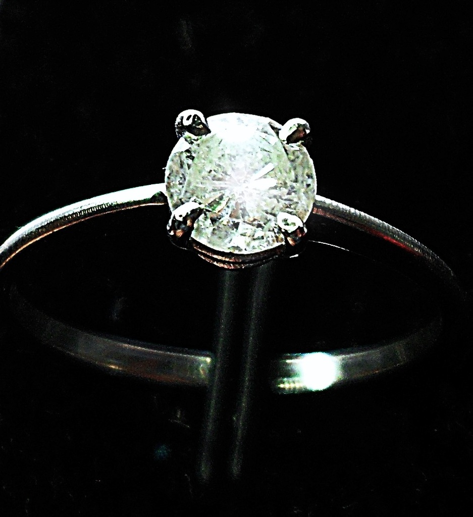 BRYLANT 0,51CT ZLOTO 585/14K CERTYFIKAT GRATIS - 12619084850 - oficjalne archiwum Allegro