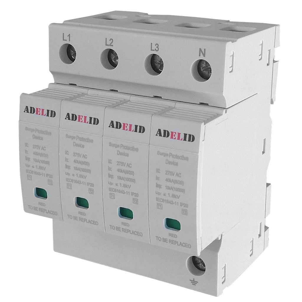 OGRANICZNIK OCHRONNIK PRZEPIĘĆ 4P T1+T2 3-Fazowy - 12791127401 ...