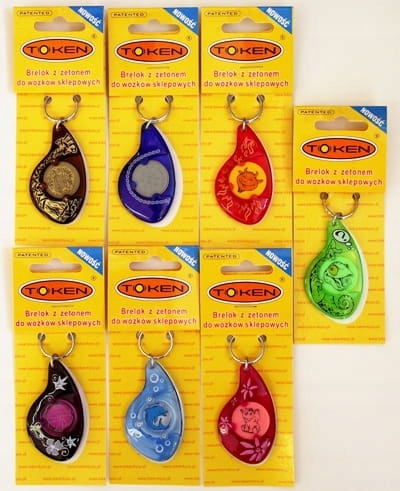 Token – żeton do wózków sklepowych z brelokiem - 10447264651 ...