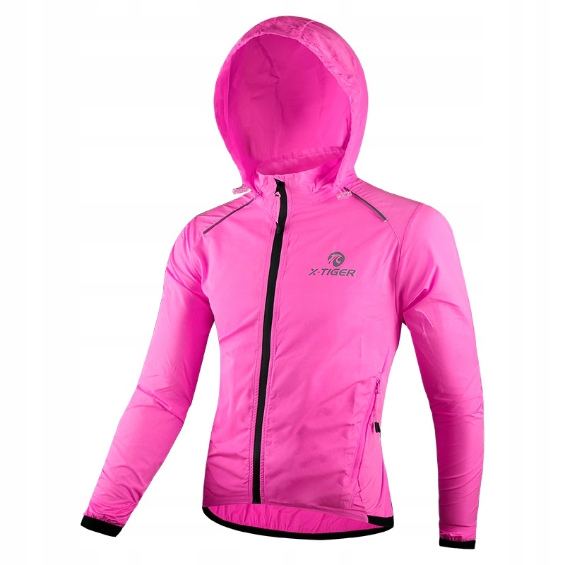 KURTKA NA ROWER ODBLASKOWA DAMSKA RÓŻOWA LEKKA PRO - 12591861719 ...