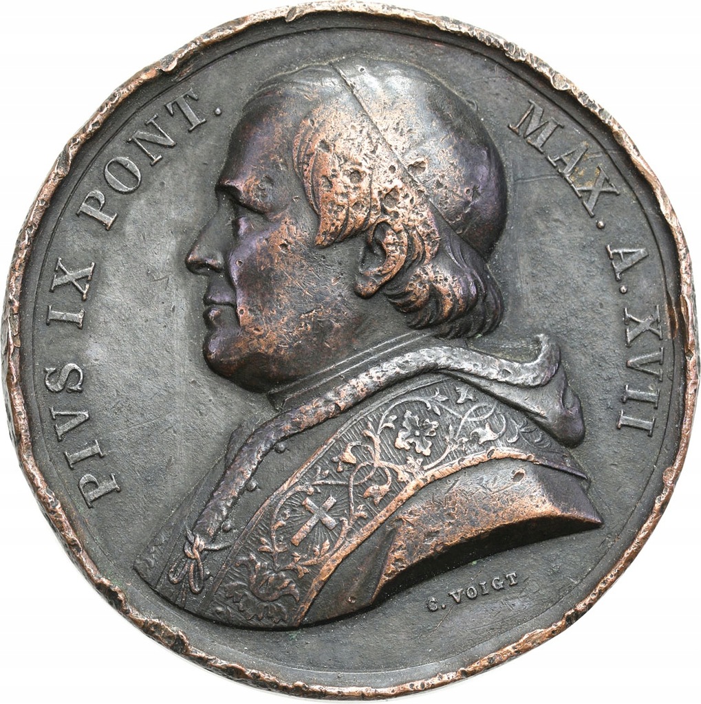 Papież, Pius IX (1846-1878). Medal 1862 - 12269964137 - oficjalne archiwum Allegro