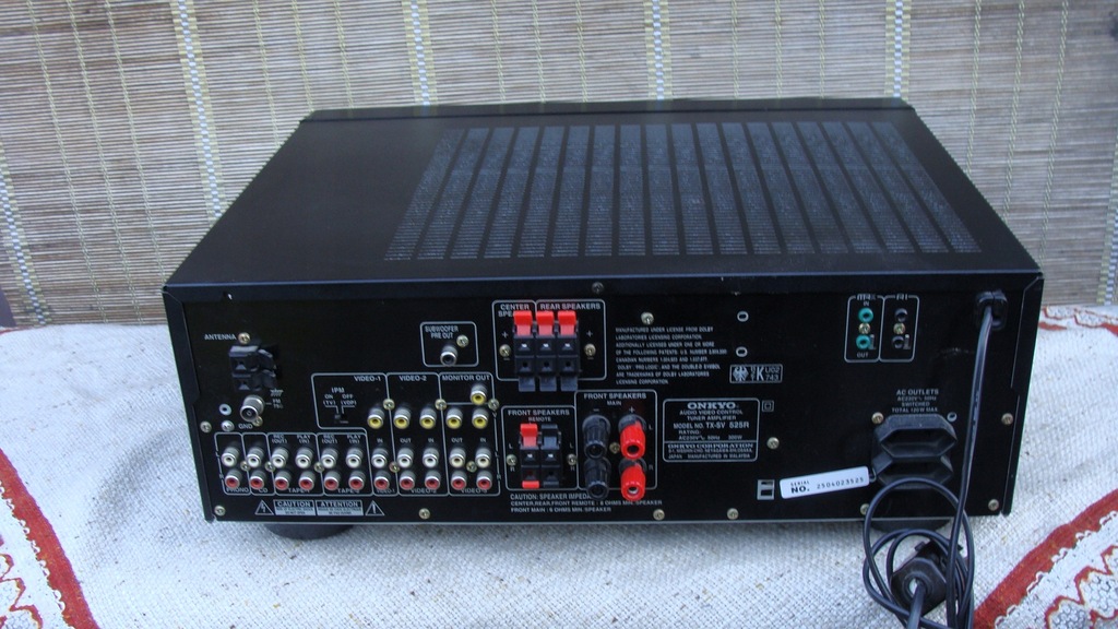 AMPLITUNER ONKYO MODEL. TX-SV 525R - 11848064240 - oficjalne archiwum ...