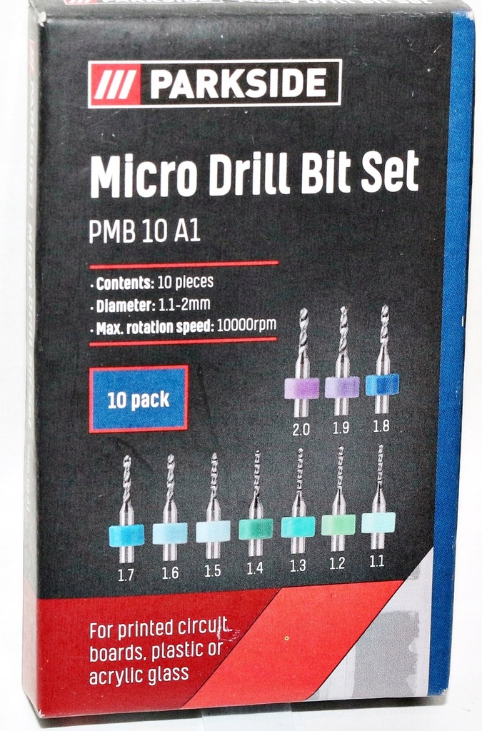 ZESTAW MIKRO WIERTEŁ PARKSIDE PMB 10 A1 1.1-2MM - 11442552599 ... ZESTAW MIKRO WIERTEŁ PARKSIDE PMB 10 A1 1.1-2MM - 11442552599 ...