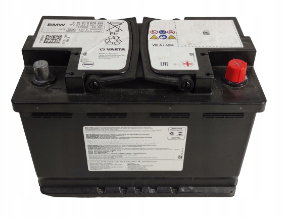 BMW VARTA AKUMULATOR AGM BMW 70AH 720A 16 9381780 - 12657730620 ...