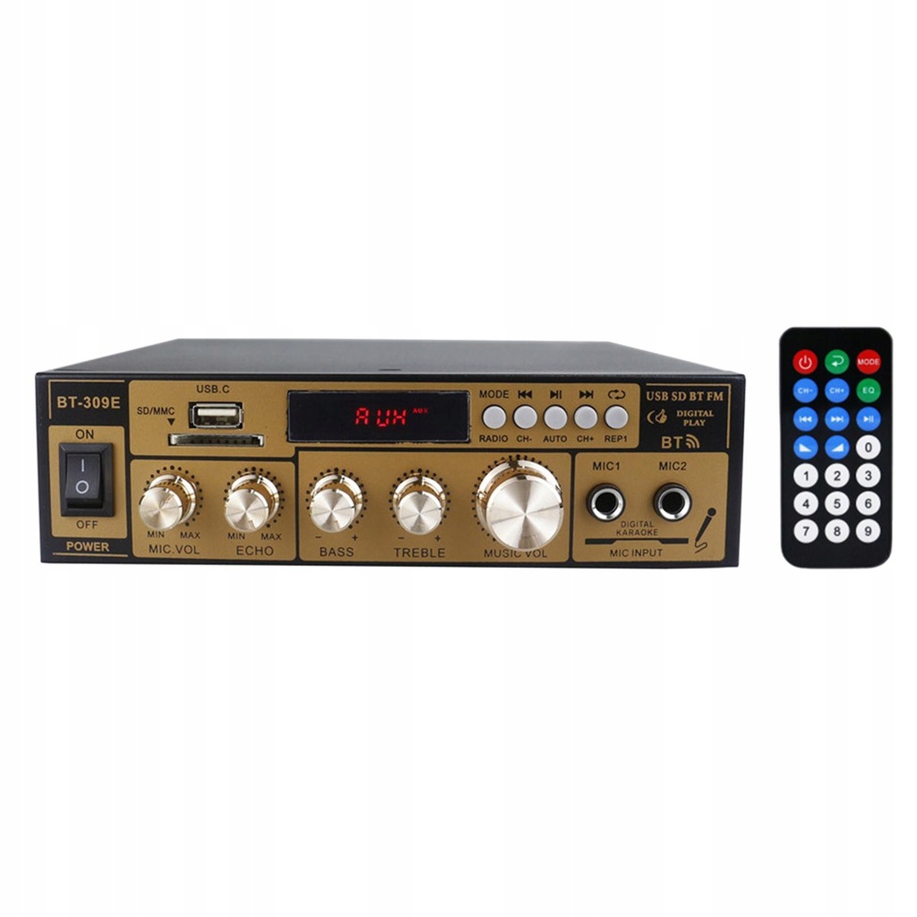 Mini wzmacniacz audio Bluetooth Wzmacniacz - 12360026203 - oficjalne archiwum Allegro