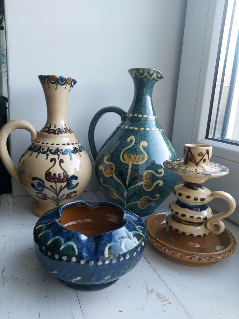 Kolekcja przedwojenny Necel Chmielno ceramika kaszubska Kaszuby ...