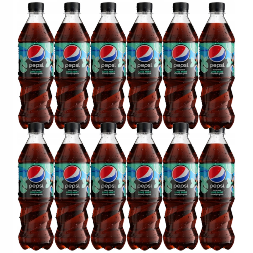 Pepsi Cola Lime Mint Napój miętowy 12x0,5l butelka - 12638137731 ...