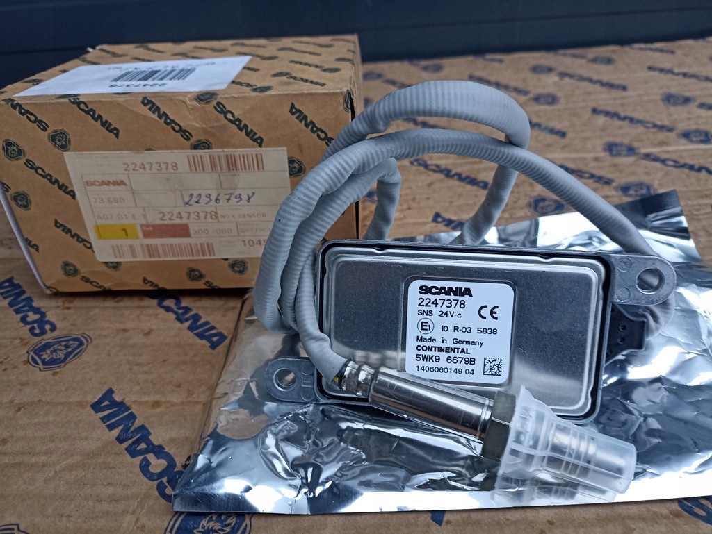 NOX CZUJNIK SPALIN SCANIA 2247378 2296798 NOWY ORG - 13042290428 ...