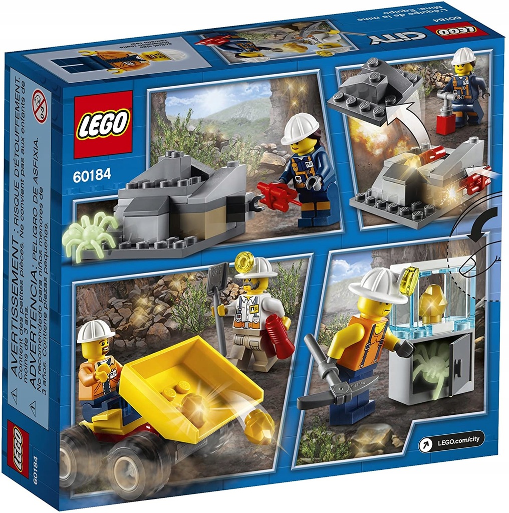 LEGO CITY 60184 EKIPA GÓRNICZA, GÓRNICY KLOCKI - 11780400228 ...