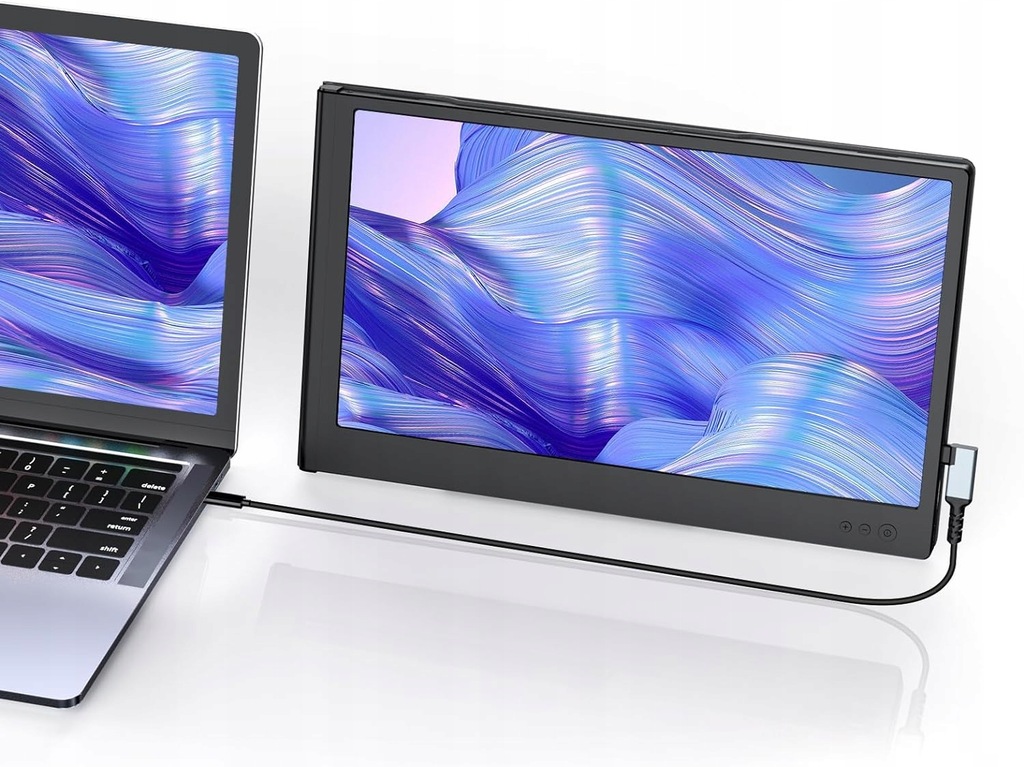 Przenośny monitor SMISEACOW do laptopa 11.6 cali1920 x 1080 etui PC ...