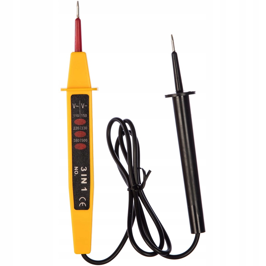 TESTER NAPIECIA PRĄDU MIERNIK PROBÓWKA AC/DC 500V - 12903559710 ...