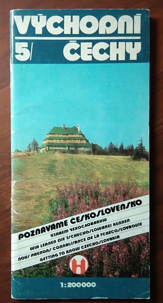 CZECHY - VYCHODNI CECHY mapa samochodowa plany miast 1987 r ...
