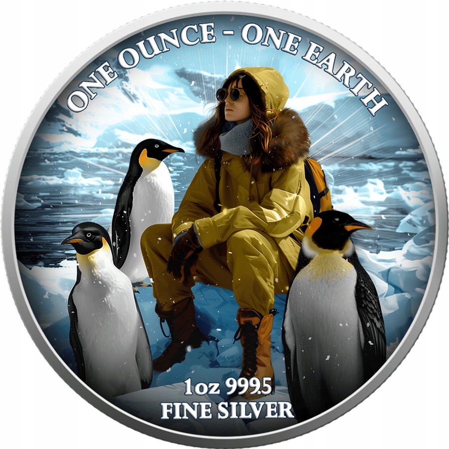 Srebrna Moneta Antarctica Fiji Earth 2022, 1 uncja - 17329688783 - oficjalne archiwum Allegro
