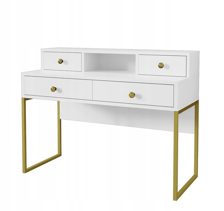 CLOE biurko toaletka 4S biały złote nogi - 11722078853 - oficjalne ...