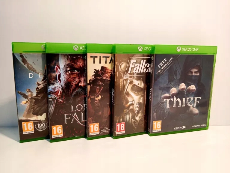 ZESTAW GIER XBOX ONE FALLOUT 4 THIEF DESTINY TITANFALL LORDS OF THE ...