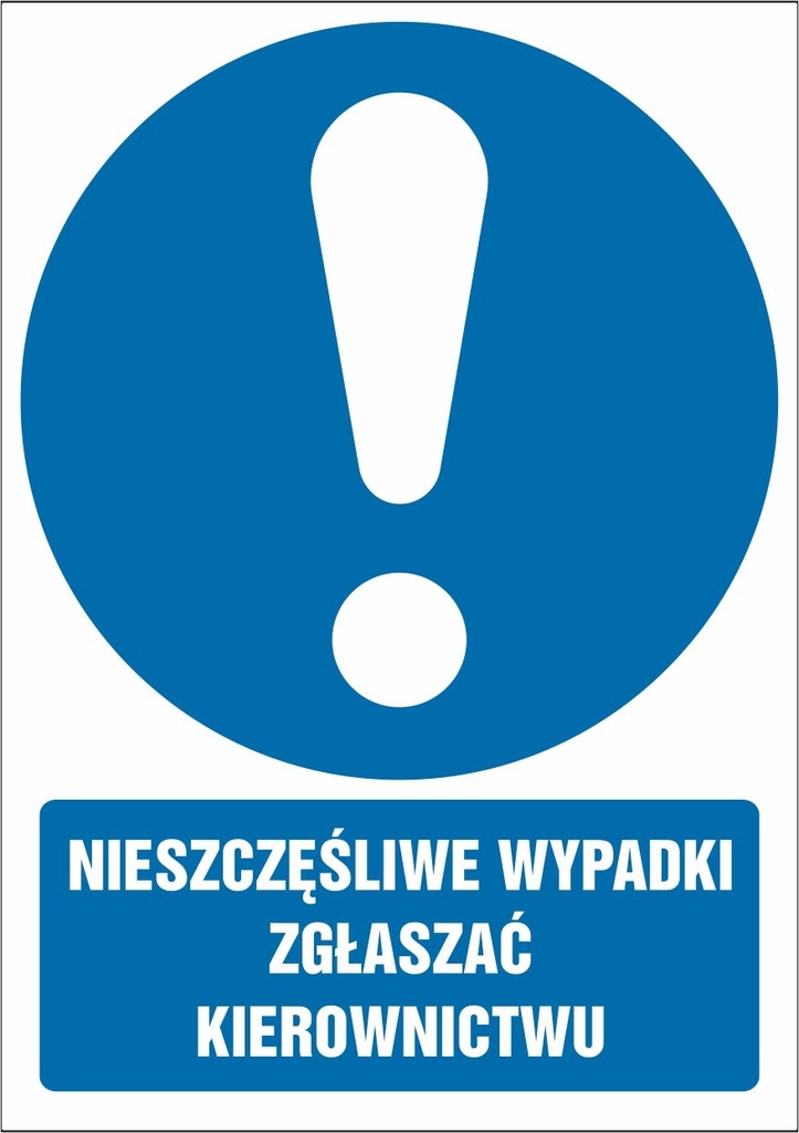 Tabliczka Piktogram BHP - Nieszczęśliwy wypadek - 8969975597 ...
