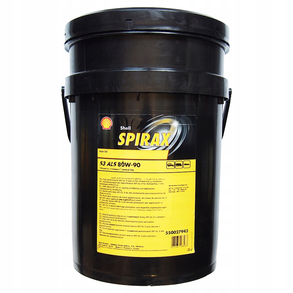 SHELL SPIRAX S3 ALS 80W90 20L - olej przekładniowy - 7443489796 ...