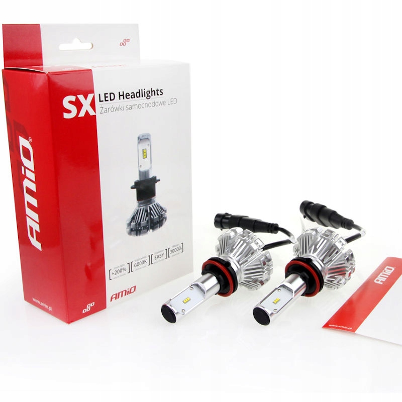 Żarówki H11 H8 H9 LED SX Series 40W 6000K Amio - 11901917475 - oficjalne archiwum Allegro