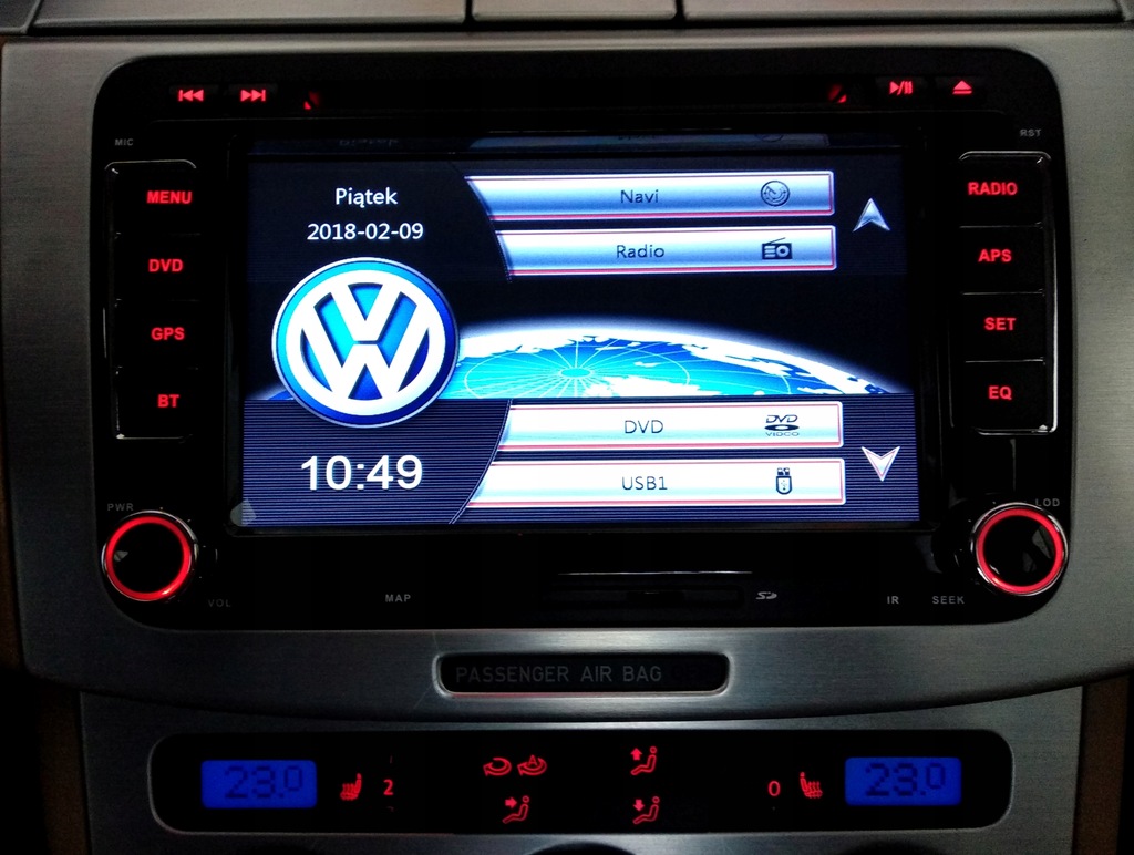RADIO NAWIGACJA 2DIN VW PASSAT B6 B7 GOLF 5 6 V VI - 8160015964 - oficjalne archiwum Allegro