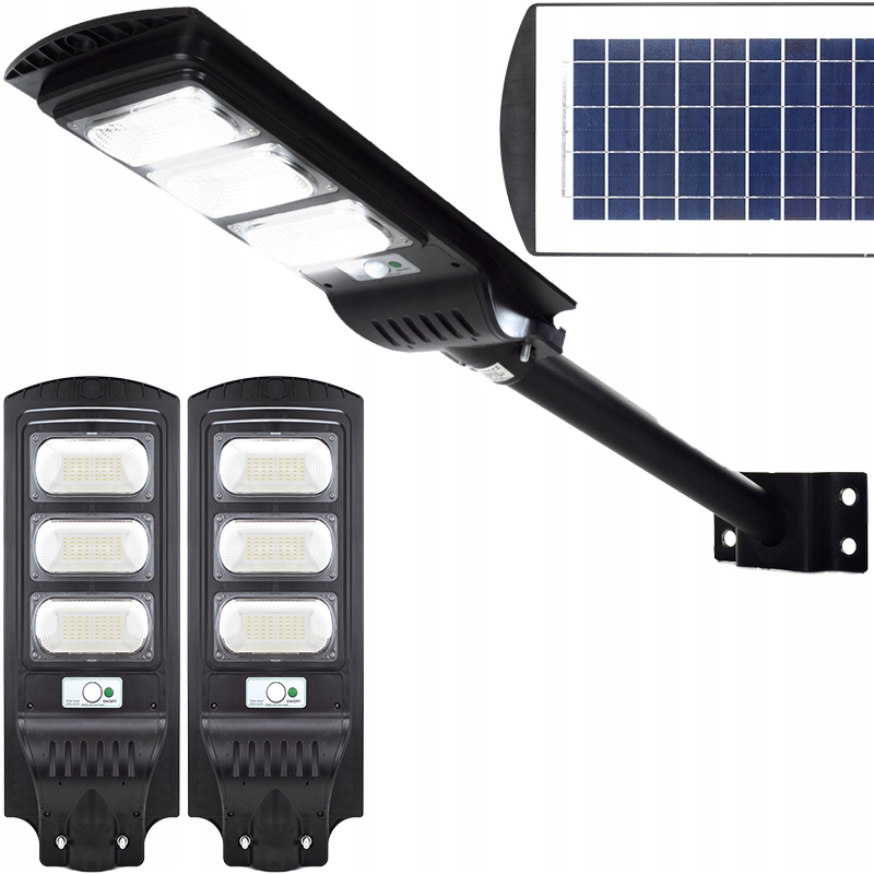 2x DUŻA MOCNA LATARNIA ULICZNA LAMPA SOLARNA OGRODOWA CZUJNIK RUCHU PILOT - 15867660350 ...