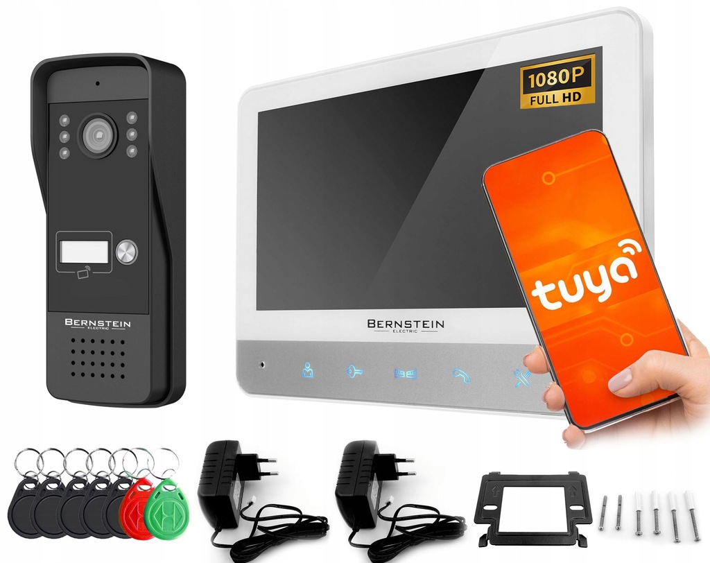 WIDEODOMOFON WIDEO DOMOFON WiFi BERNSTEIN FUR - 15071524923 - oficjalne archiwum Allegro