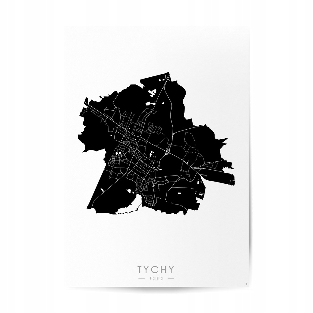 Mapa plakat TYCHY mapa na prezent kolory A2 - 11501748299 - oficjalne ...