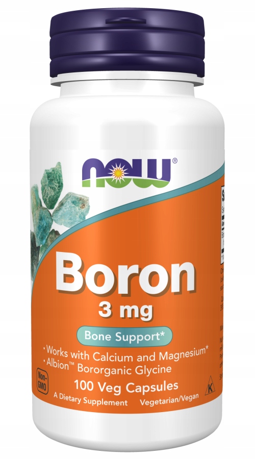 Now Foods Boron 3mg bor na stawy kości 100 kaps - 13097433496 - oficjalne archiwum Allegro