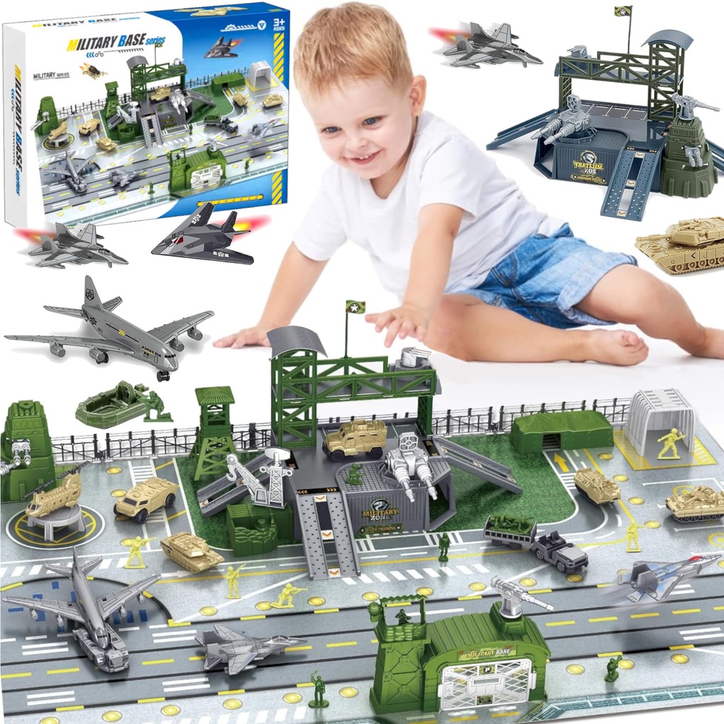 ZESTAW BAZA WOJSKOWA WOJSKO POJAZDY WOJSKOWE CZOŁG SAMOLOT ARMIA MAPA ...