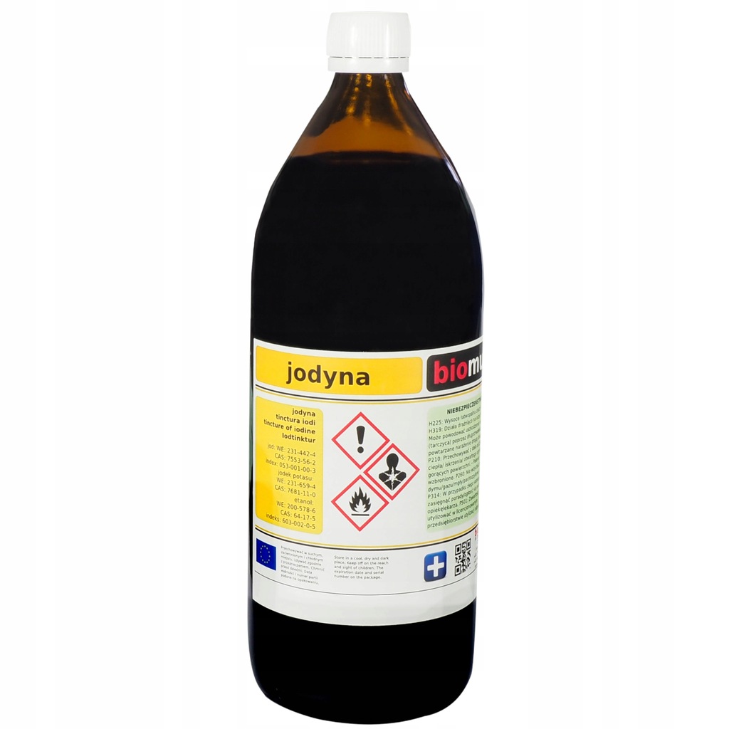 Jodyna 3% roztwór alkoholowy jodu 1L Biomus - 11634280684 - oficjalne ...