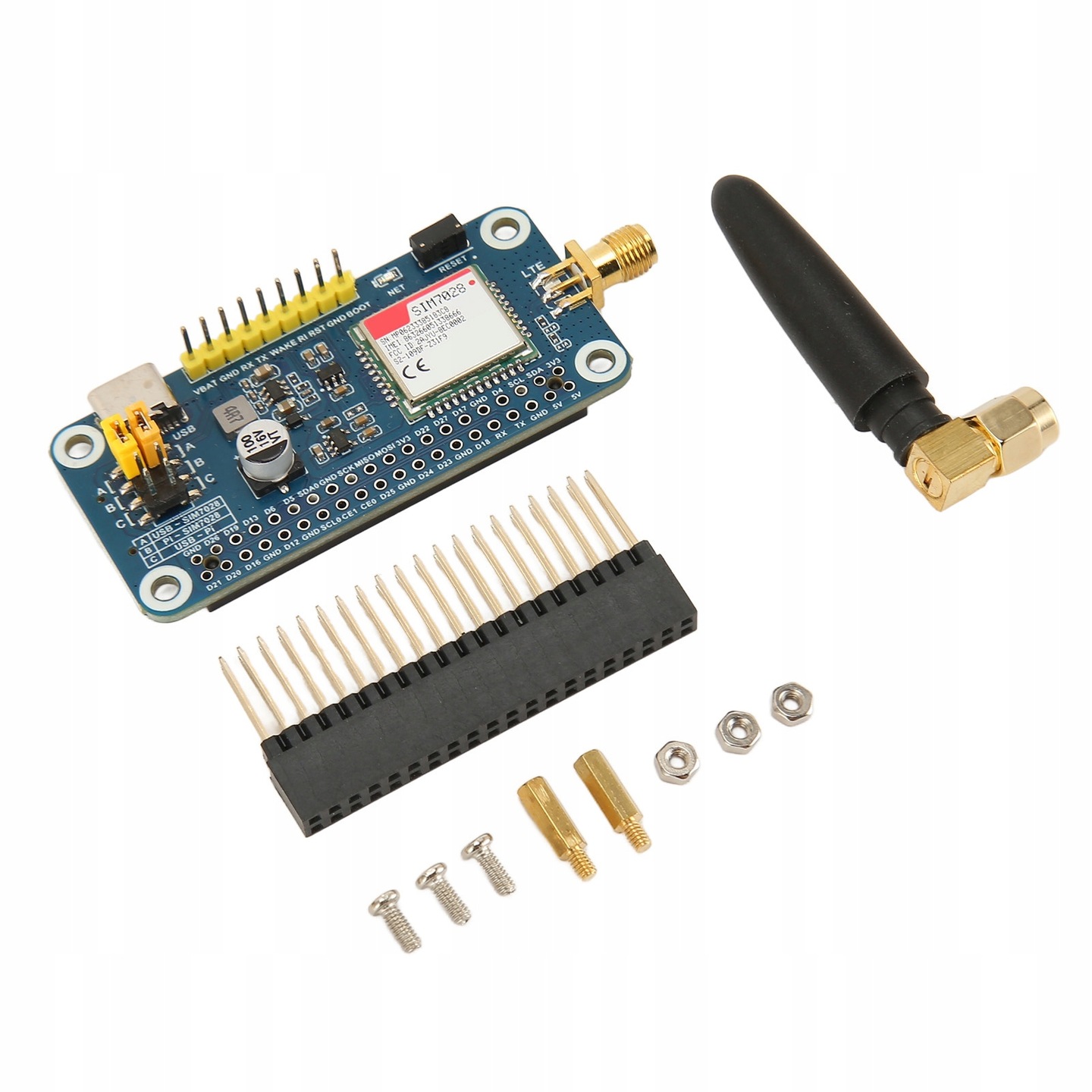 Sim7028 nb iot hat для raspi 2 2b 3b 3b 4b - купить в DARSTAR