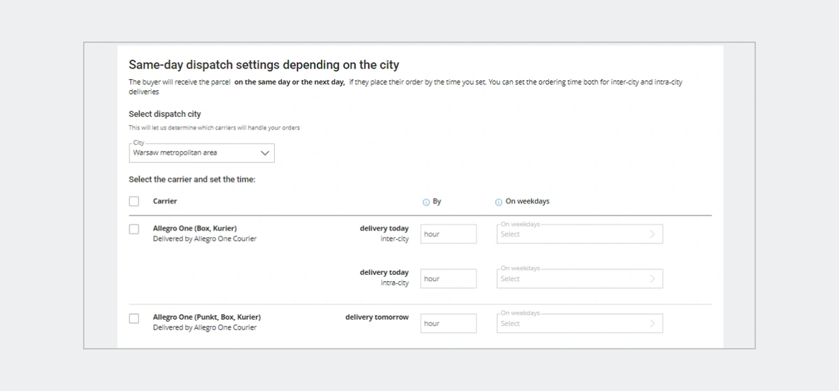 如何通过Allegro One (Point, Box, 快递) 发送包裹 - 在波兰Allegro上销售 - 帮助中心 - Allegro.pl