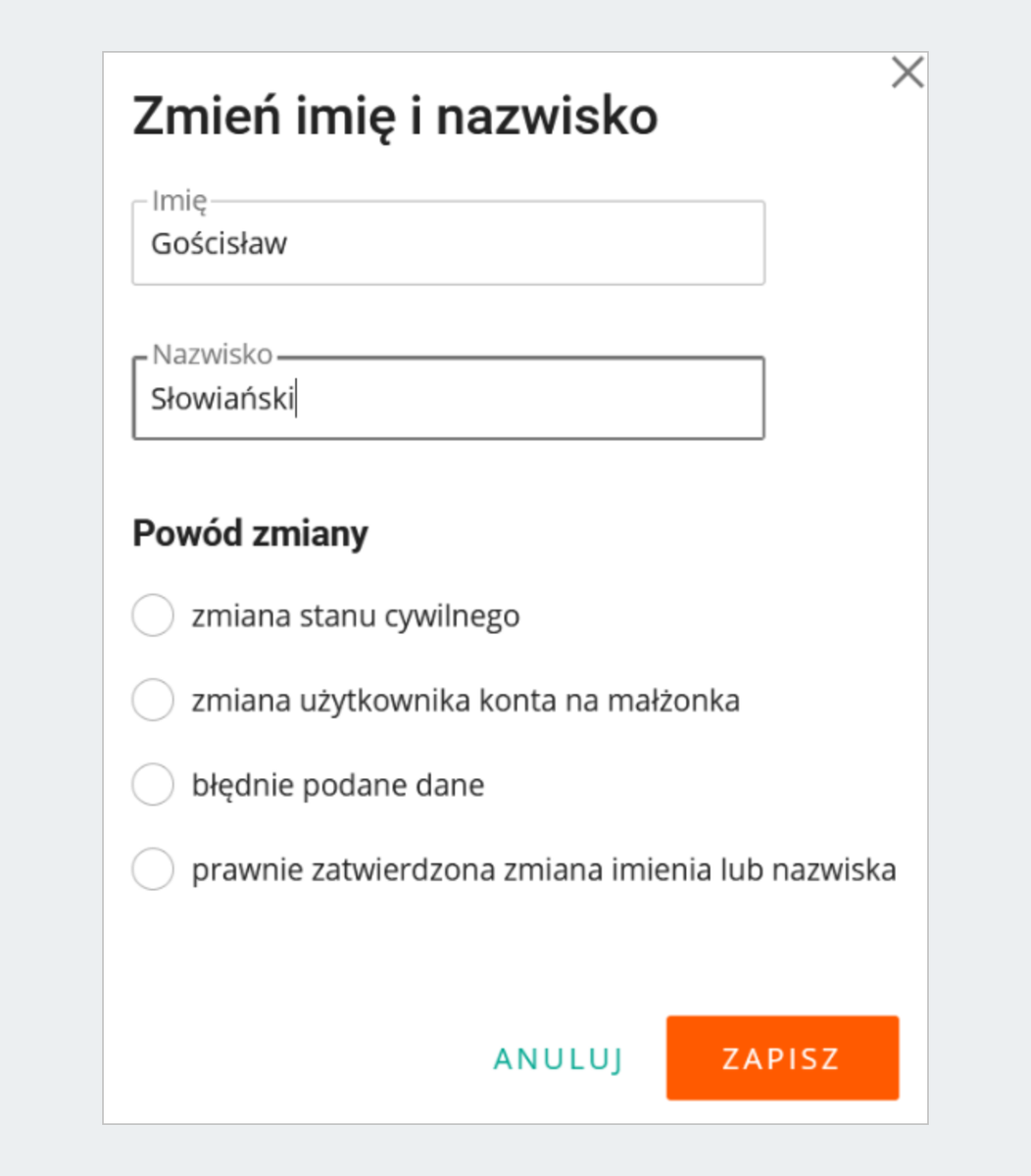 Kiedy i jak mogę zmienić imię i nazwisko na swoim koncie - Allegro Pomoc
