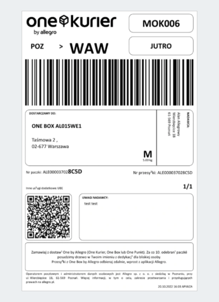 Allegro One delivery options – Help for sellers – Allegro