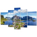 Sklenený obraz – polyptych do obývačky Lofoten, Nórsko, • Ceny ...