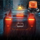 ORANŽOVÁ VÝSTRAŽNÁ LED LAMPA 12 DIOD 360° MAGNETICKÁ PRO VOZIDLA ...