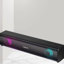 KOMPUTEROWY SOUNDBAR USB 3,5mm RGB LED 2x3W CZARNY LEKKI PRZENOŚNY ...