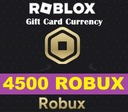 ROBLOX KÓD PRO 4500 ROBUX 4500RS ROBUXŮ ROBUXY GIFT CARD MĚNA KÓD KARTA ...