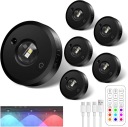 Lampki LED RGB do szafki 6 sztuk z pilotem USB akumulatorowe RUYI ...