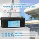 Akumulátor externí Bluetooth BMS KEPWORTH LiFePO4 24V 100Ah 100000mAh - Allegro