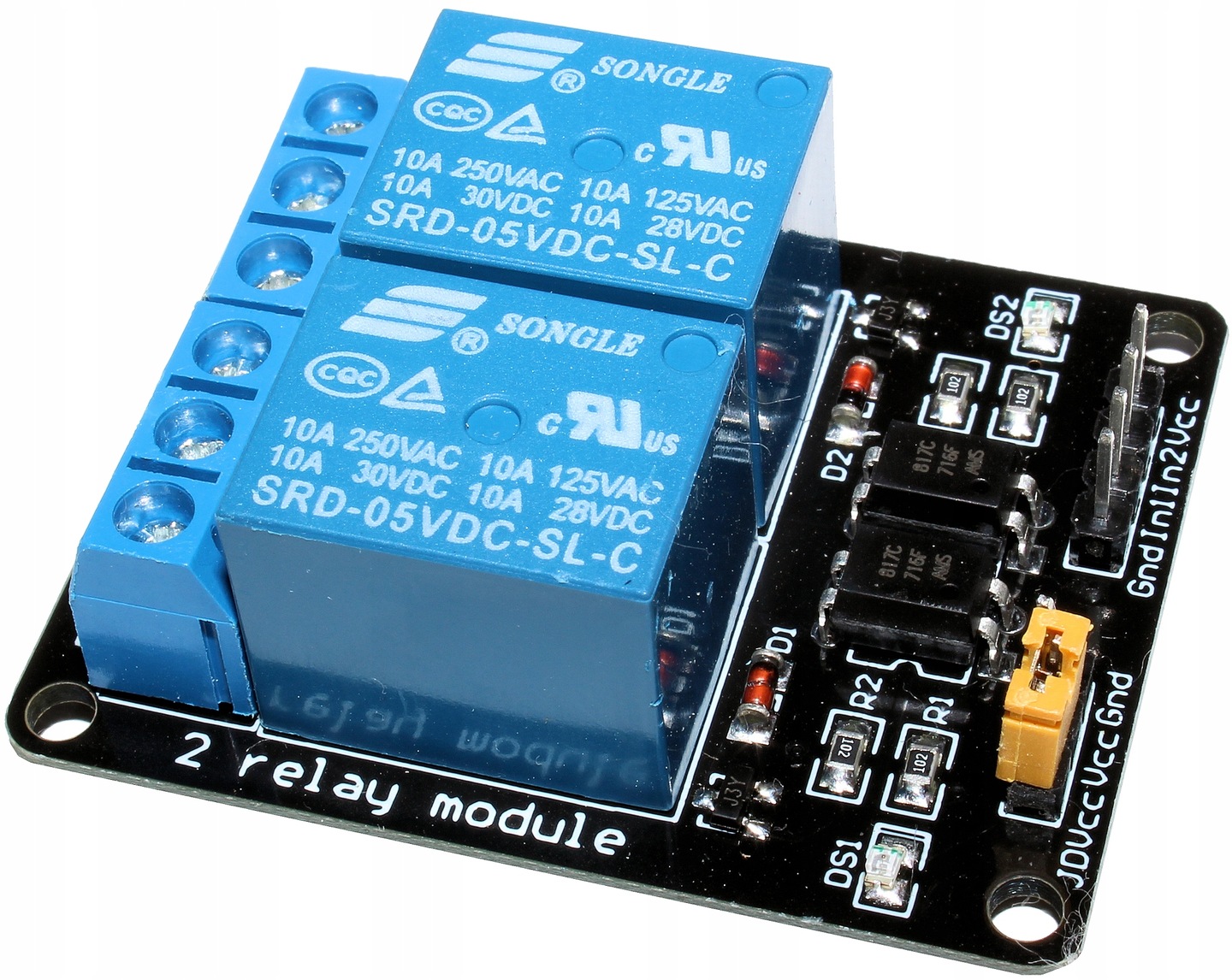 PRZEKAŹNIK 2-KANAŁOWY MODUŁ 5V AVR ARDUINO ARM 10A 7338748348 - Allegro.pl