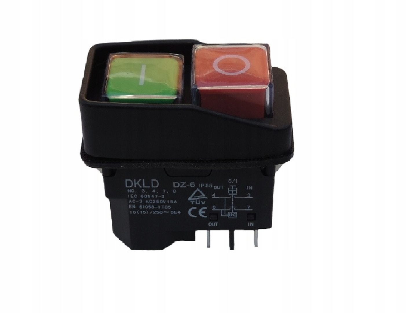 PREPÍNAČ jednofázový DKLD DZ-6 4 pin brúska