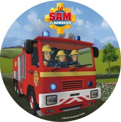 id_7225 OPŁATEK TORTOWY STRAŻ POŻARNA STRAŻAK TORT - 5379835069 ...