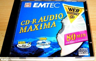 BASF EMTEC CD R Audio maxima 80 min HiFi Prof - 10019666622 - oficjalne ...