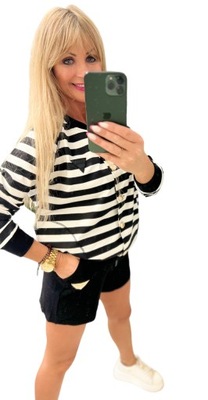 MEGI COLLECTION Bluza Bluzka damska CZARNA S/M - 13826302588 ...