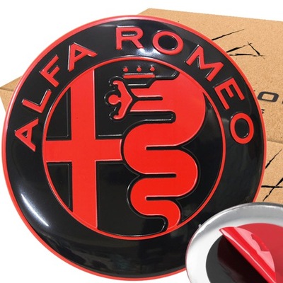 ZNACZEK EMBLEMAT ALFA ROMEO MITO 147 159 166 74mm - 14655946117 - oficjalne archiwum Allegro